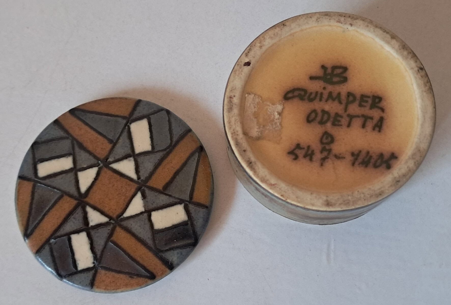 HB Quimper boite grès Odetta Art Déco